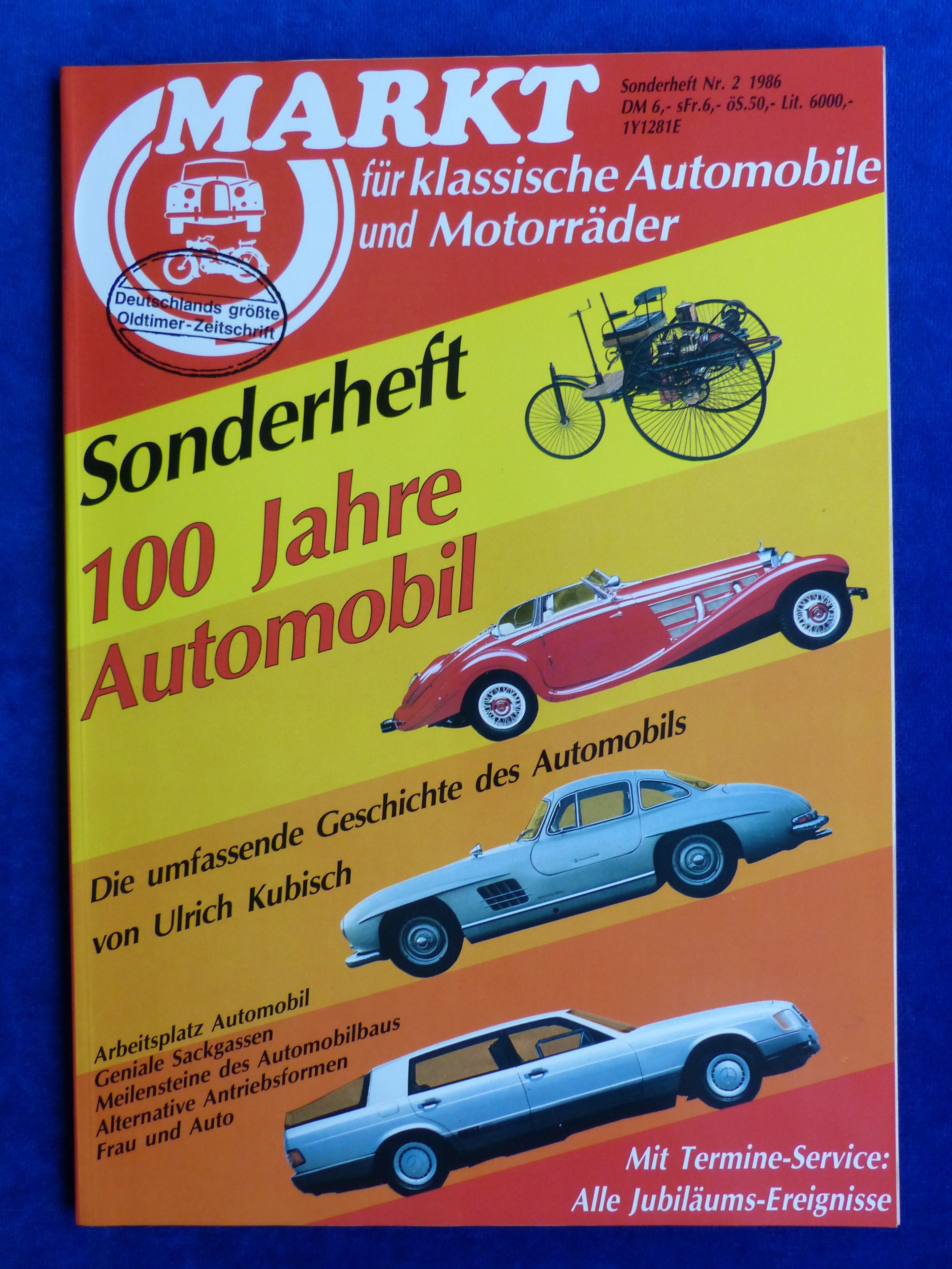 Oldtimer Markt 100 Jahre Automobil Sonderheft 2/1986 - Daimler Benz Fo – car-brochure