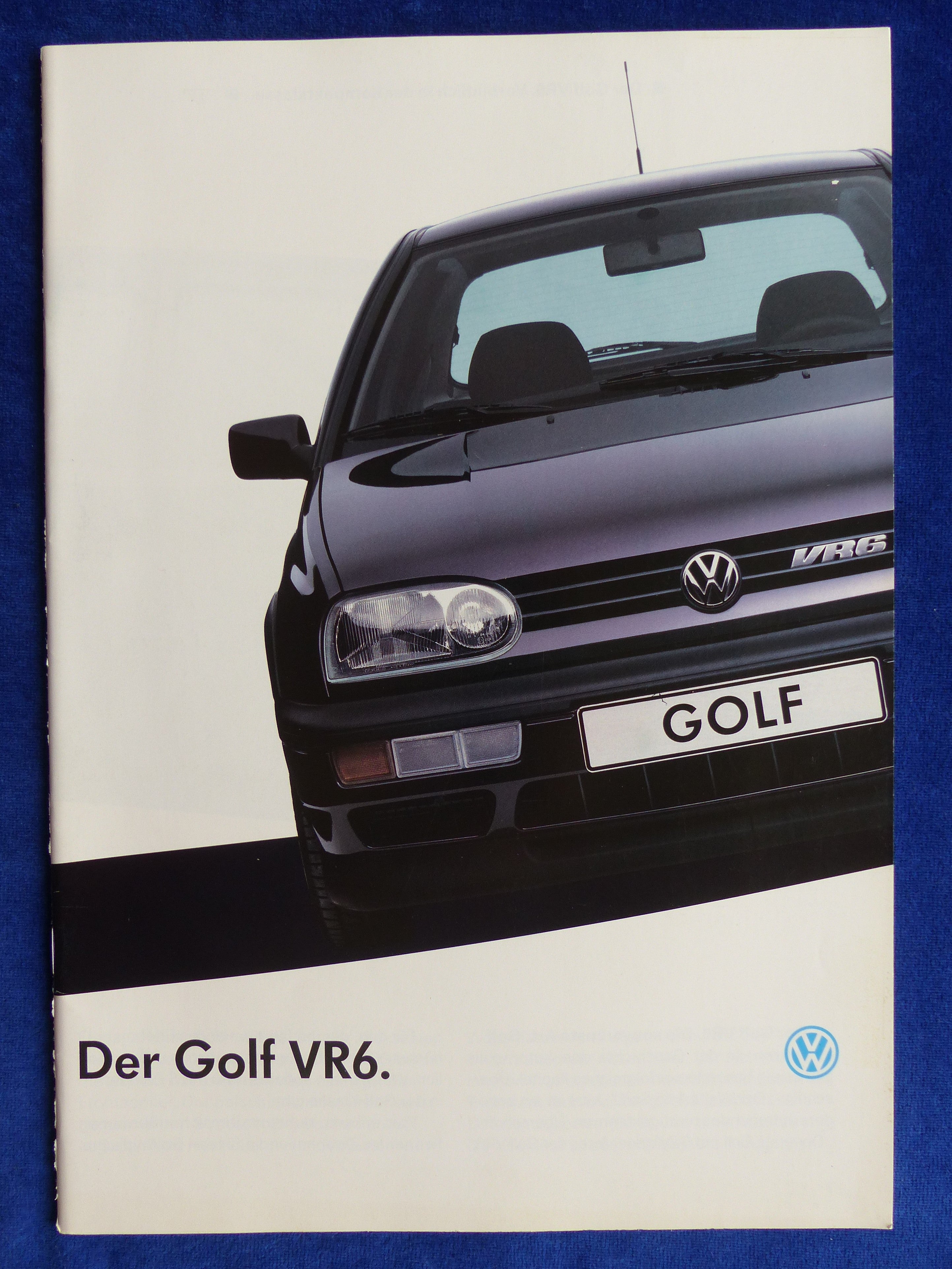 VW Golf VR6 2.8 6-Zylinder 174 PS MJ 1993 - Prospekt Brochure 08.1992 ...