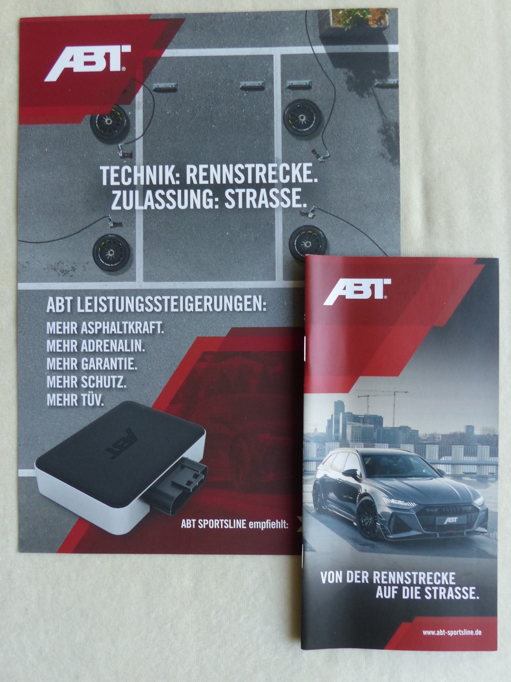 ABT Tuning Aerodynamik Felgen Power Interieur Audi VW - Prospekt Broch ...