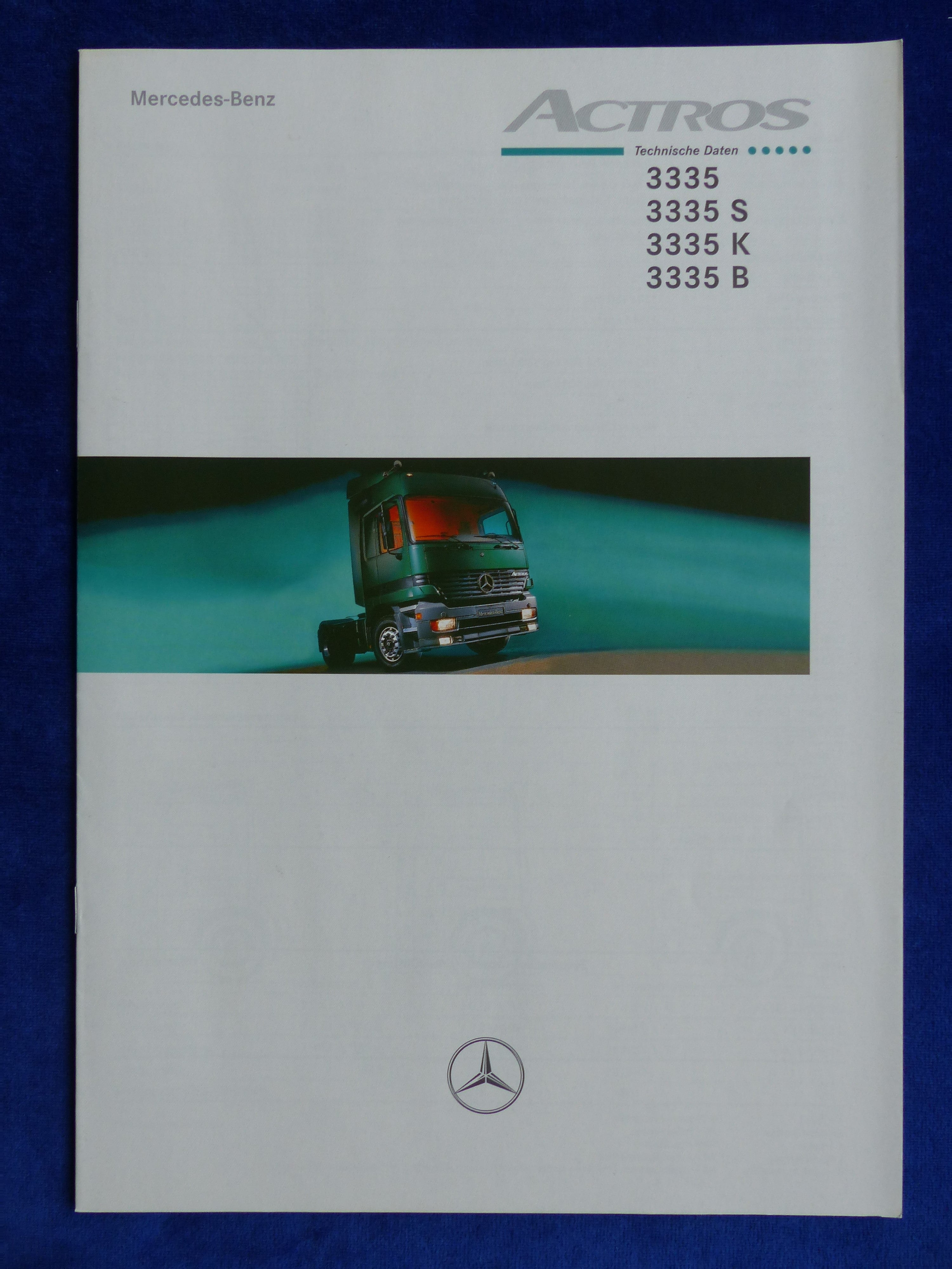 Mercedes-Benz LKW Actros 3335 - Technische Daten - Prospekt Brochure 0 ...