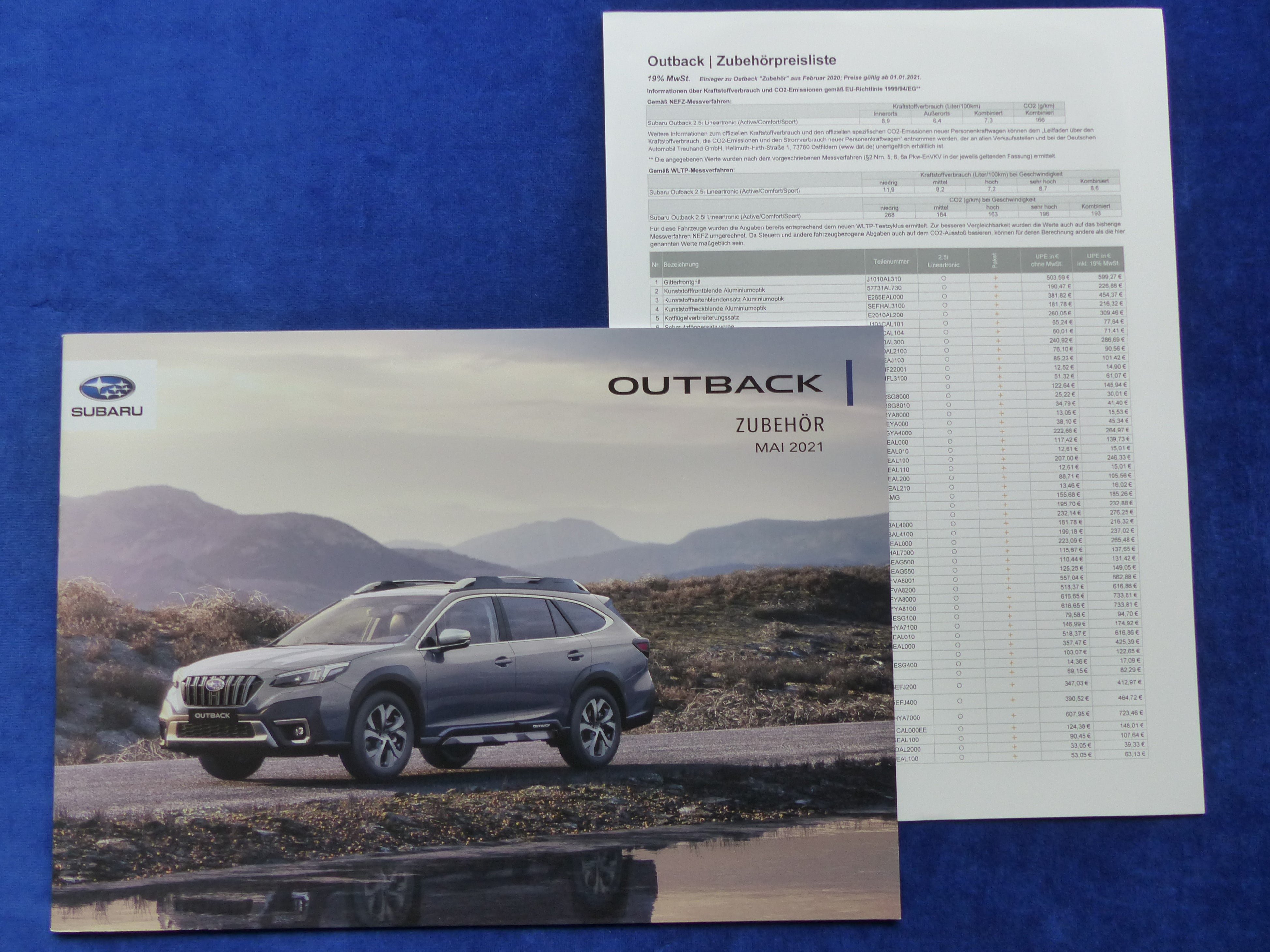 Subaru Outback Zubehör - Prospekt Brochure + Preisliste 01.2021 – car ...
