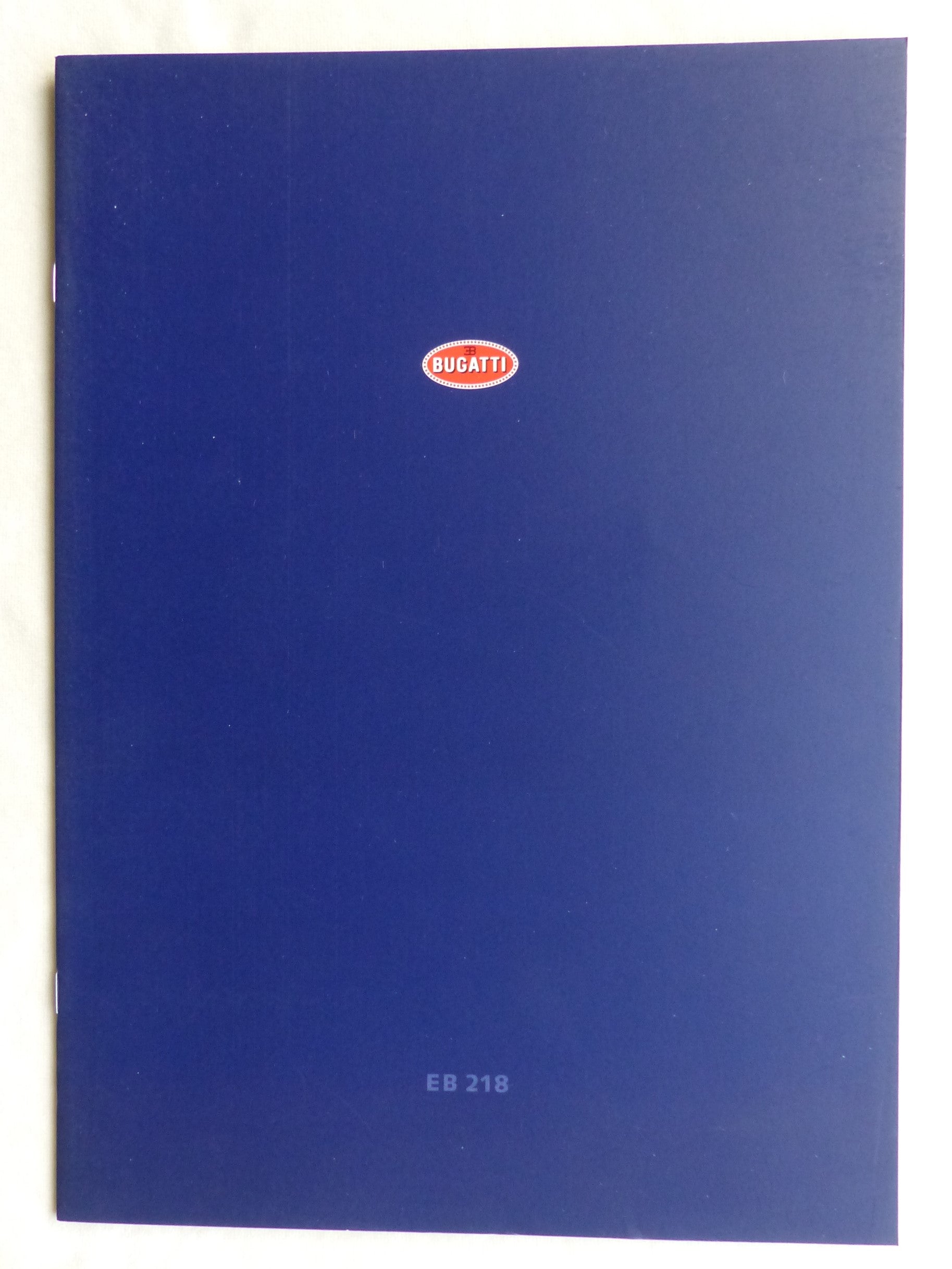Bugatti EB 218 - Limited 195 of 1192 - Prospekt Brochure 04.2000 – car ...